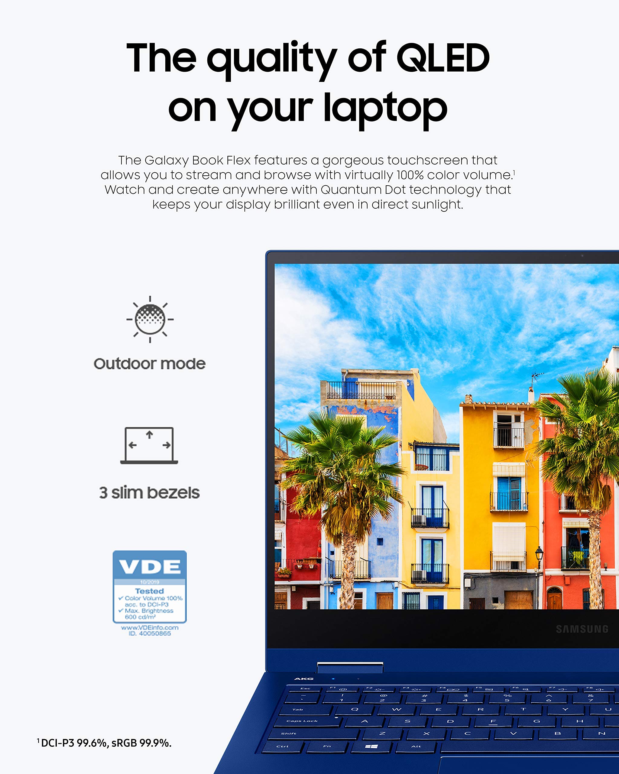 Samsung Galaxy Book Flex 13.3” Laptop| QLED Display and Intel Core i7 Processor | 8GB Memory | 512GB SSD| Long Battery Life and Bluetooth-Enabled S Pen | (NP930QCG-K01US), Blue (Renewed)