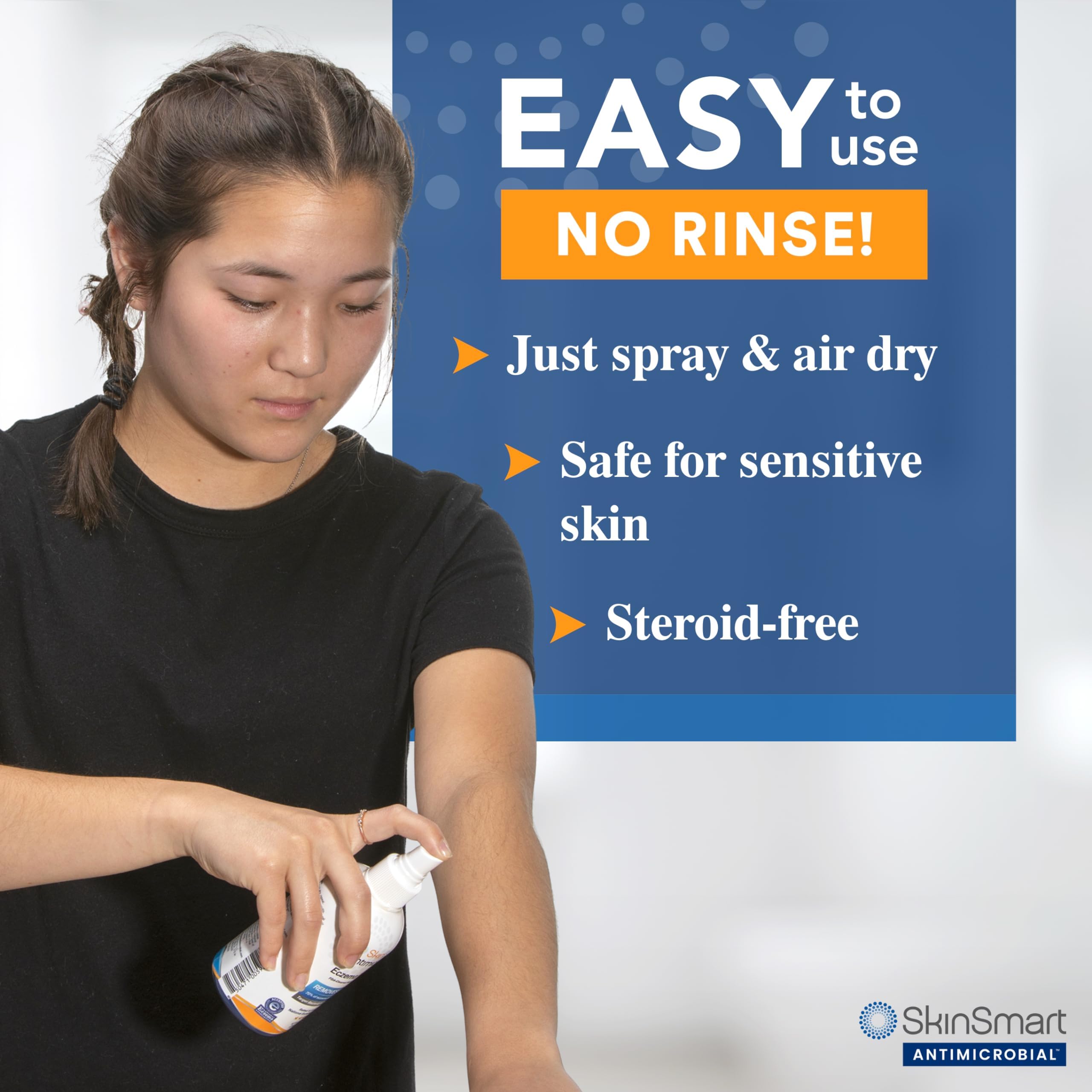 SkinSmart Eczema Therapy, Hypochlorous Antimicrobial Safely Removes Bacteria, so Your Skin Can Heal, Travel Size 2 Ounce Spray (Pack of 3)