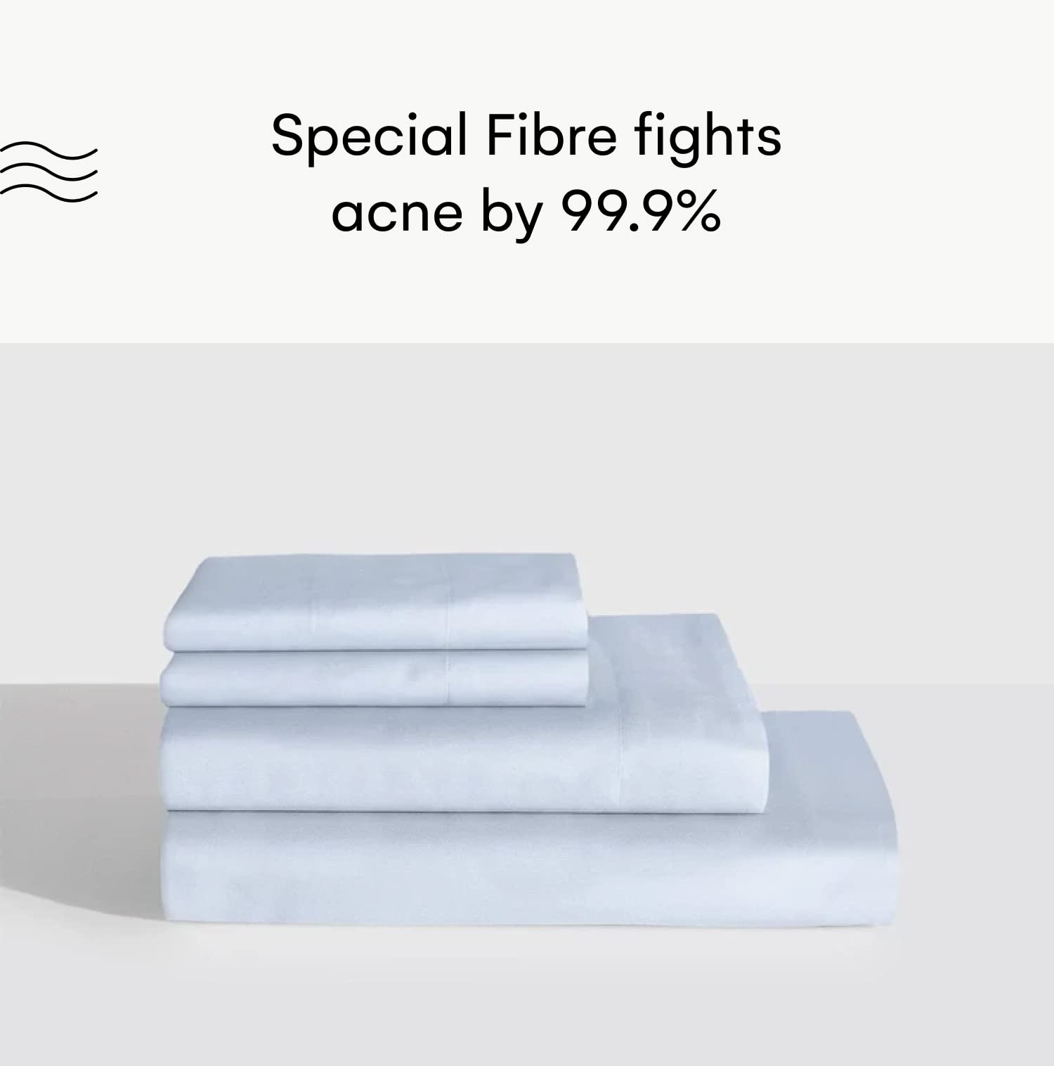 Silvon Silver Infused Bed Sheets Set | Woven with Pure Silver and Premium Breathable Supima Cotton | Acne-Fighting, Cooling & Silk-Soft (Queen, Sky/Blue)