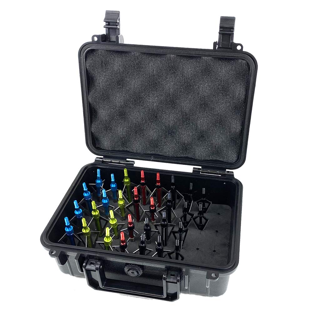 Smarkey Archery Broadhead Storage Box Case Organizer for Hunting Shooting Accessory 36pcs Storage - Heavy Duty