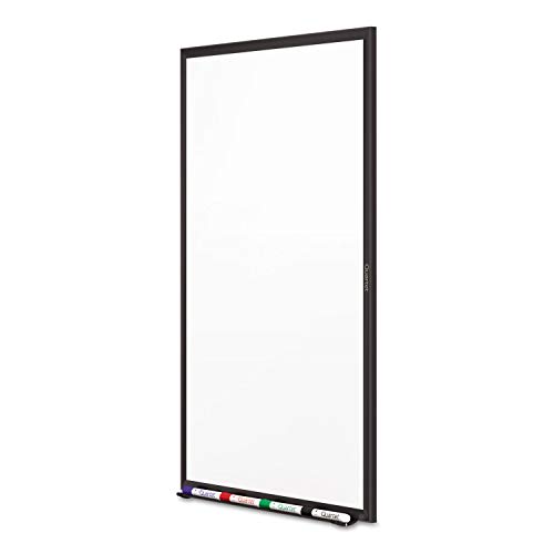 Quartet Whiteboard, Non-Magnetic Dry Erase White Board, 3' x 2', Total Erase, Black Aluminum Frame (S533B)