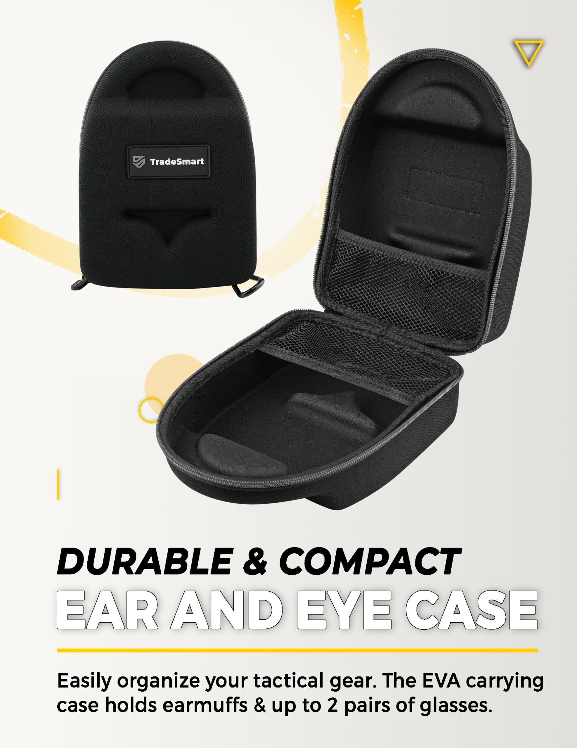 TradeSmart Gun Range Protection Duo Kit - Grey and Pink Shooting Eye and Ear Protection for Women and Men, U.S. Certified