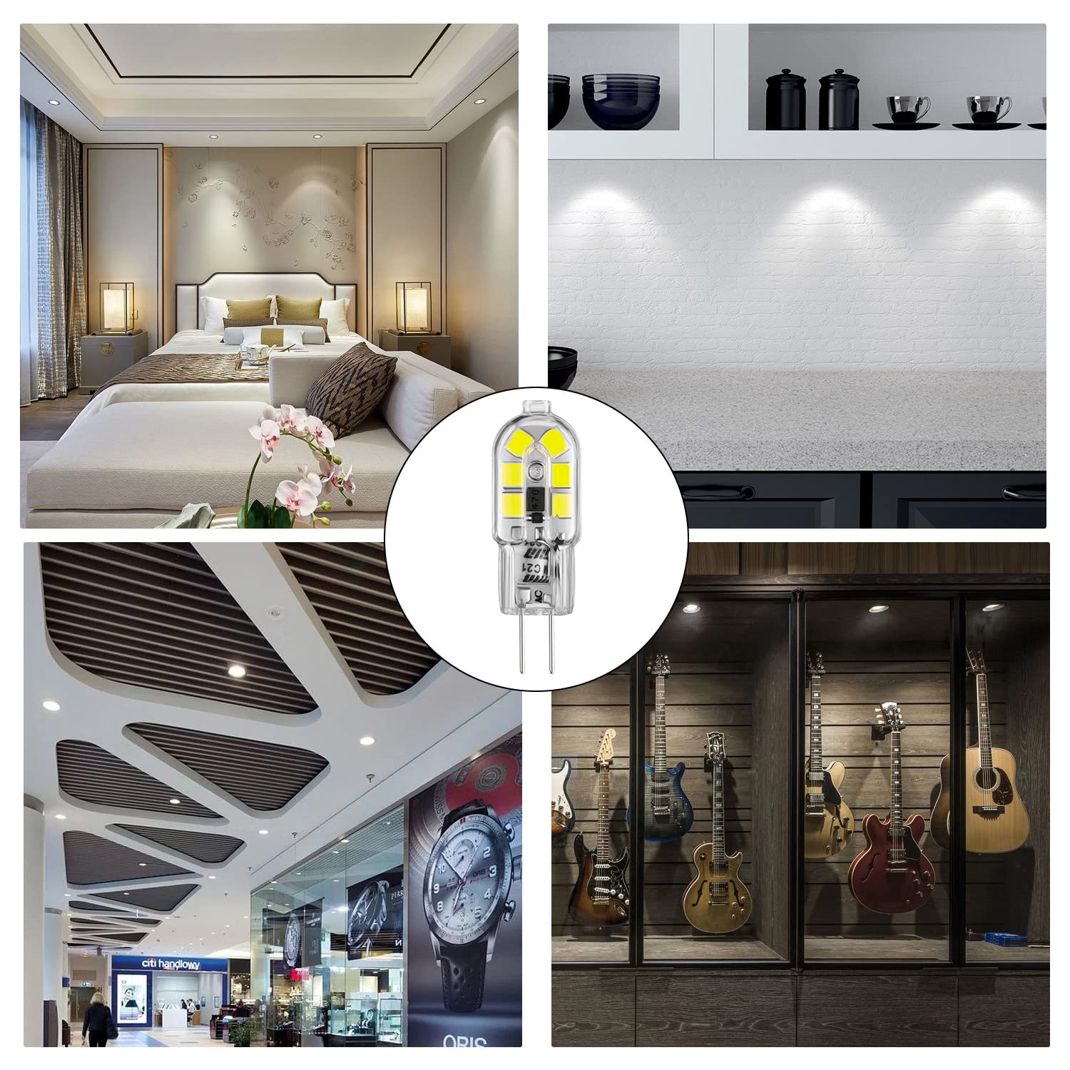 ππ«π’π¨π¦π§π² G4 LED Bulb 12V G4 Bi Pin Bulb 2W Equivalent to Halogen lamp 20W, 6000K White Light, Non-dimmable, Suitable for Landscape Bulbs 10-Pack