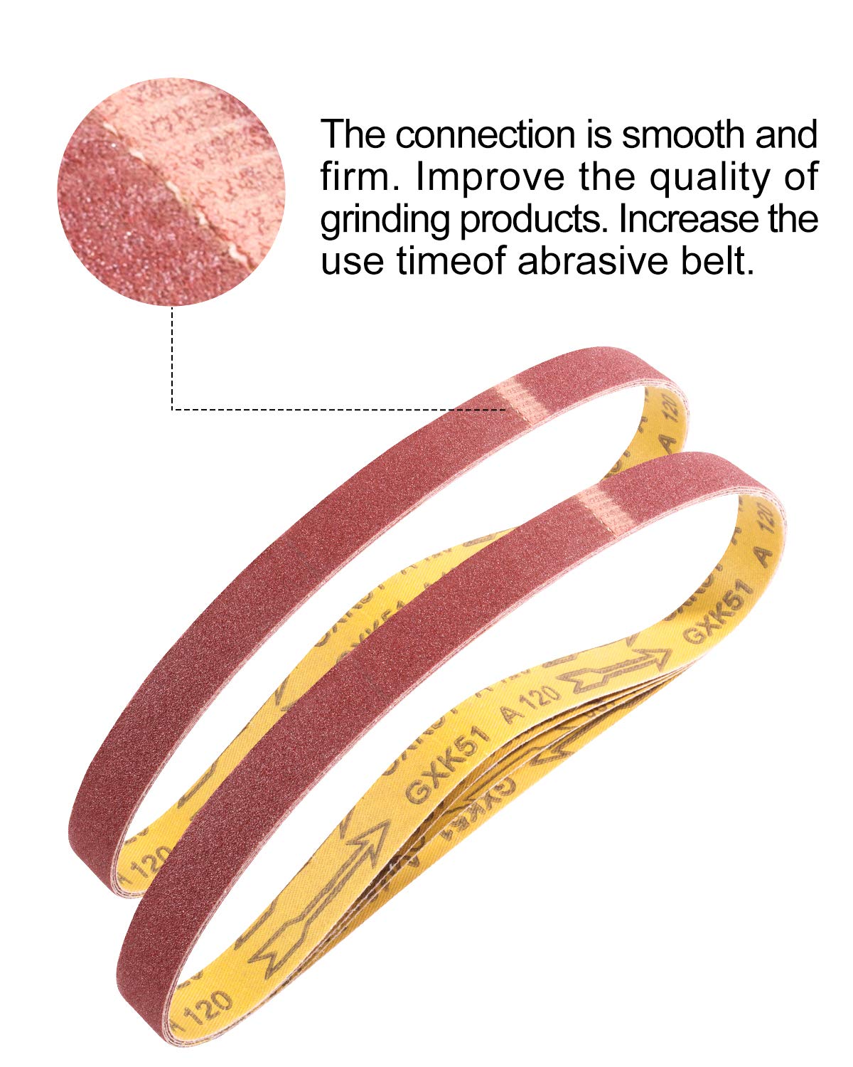 S SATC Sanding Belts 12 PCS Belt Sander Paper 4×24 Inch, Aluminum Oxide (2 Each of 60, 80, 120,150,240,400 Grits)