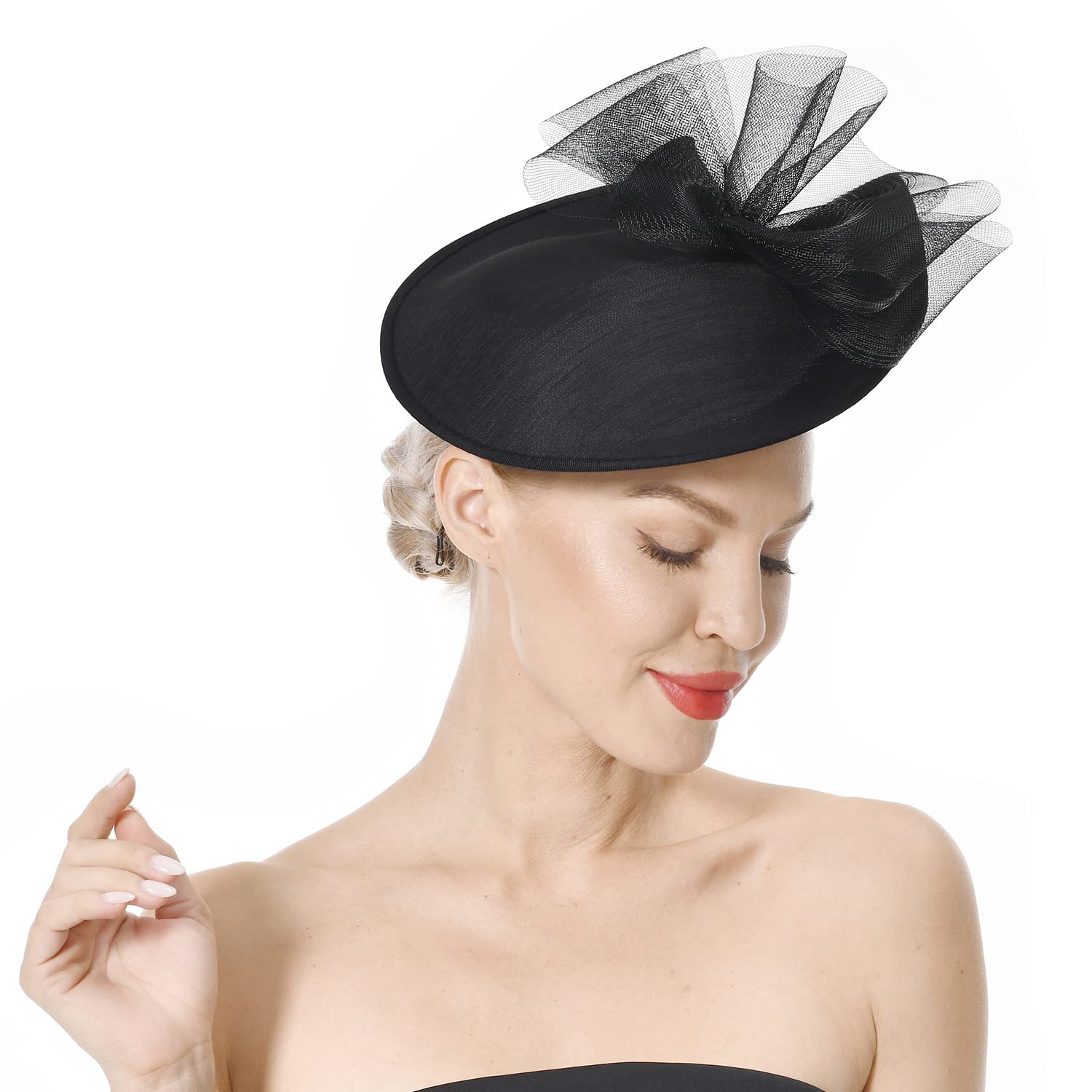 VINTAGEHAT Kentucky Derby Fascinators for Women - Tea Party Headbands Mesh Flower Bowknot Pillbox Hats