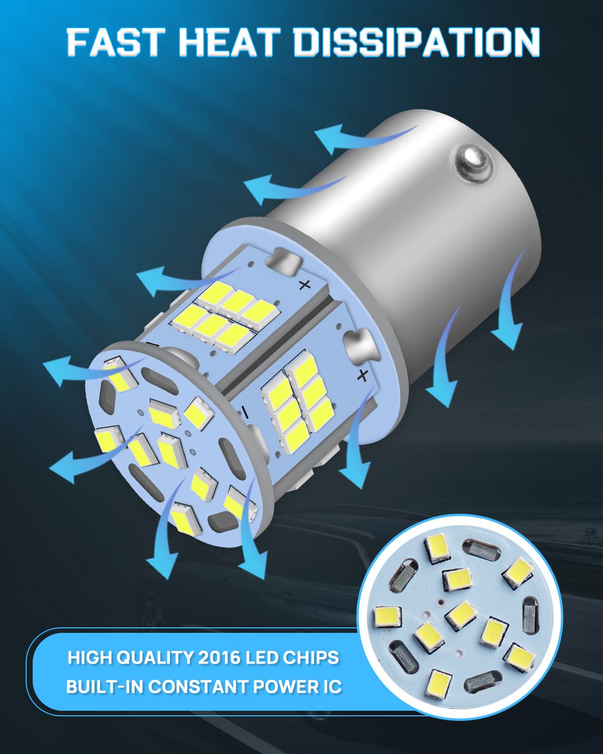 Qoope 1156 LED Bulb Non-Polarity White Super Bright, RV Light Bulbs 12V 1141 1003 7506 BA15S LED Replacement Bulb 2016 39SMD for RV Camper Trailer Boat Motorhome Interior Light, Pack of 10