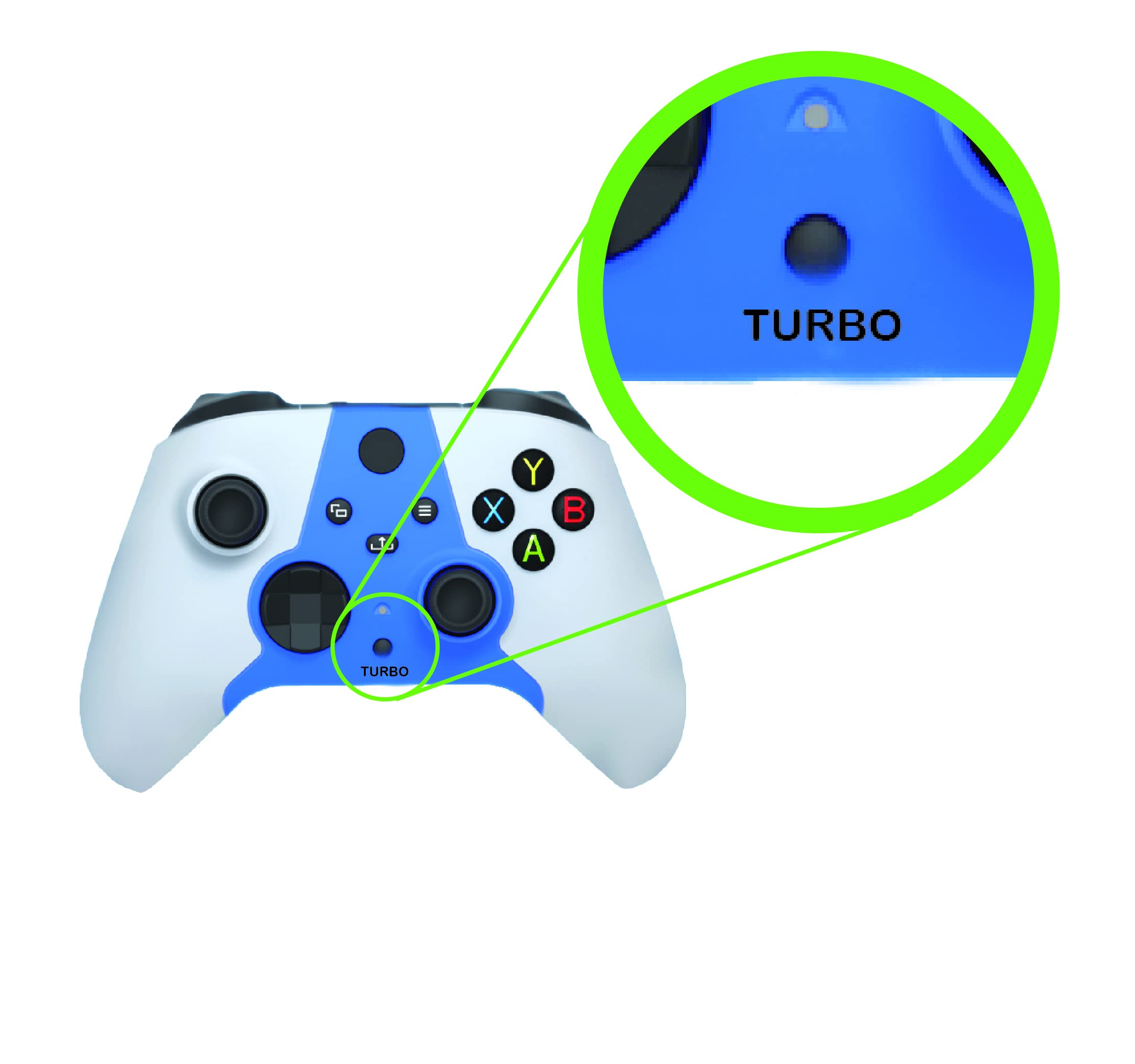 VISIONHMD Wireless Game Controller For Xbox Series X|S With Turbo Button, 4 Vibration Motors and A Stereo Audio Jack,Compatible with Xbox One,PC/Laptop Windows 10-Blue