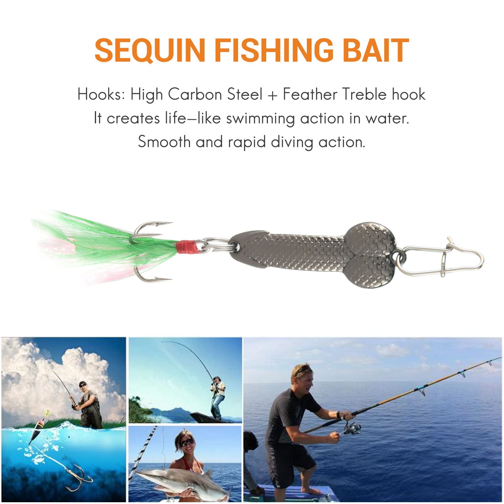 Yuyosunb 1Pcs Tackle Spoon Pike VIB Tackle (Black 3g)