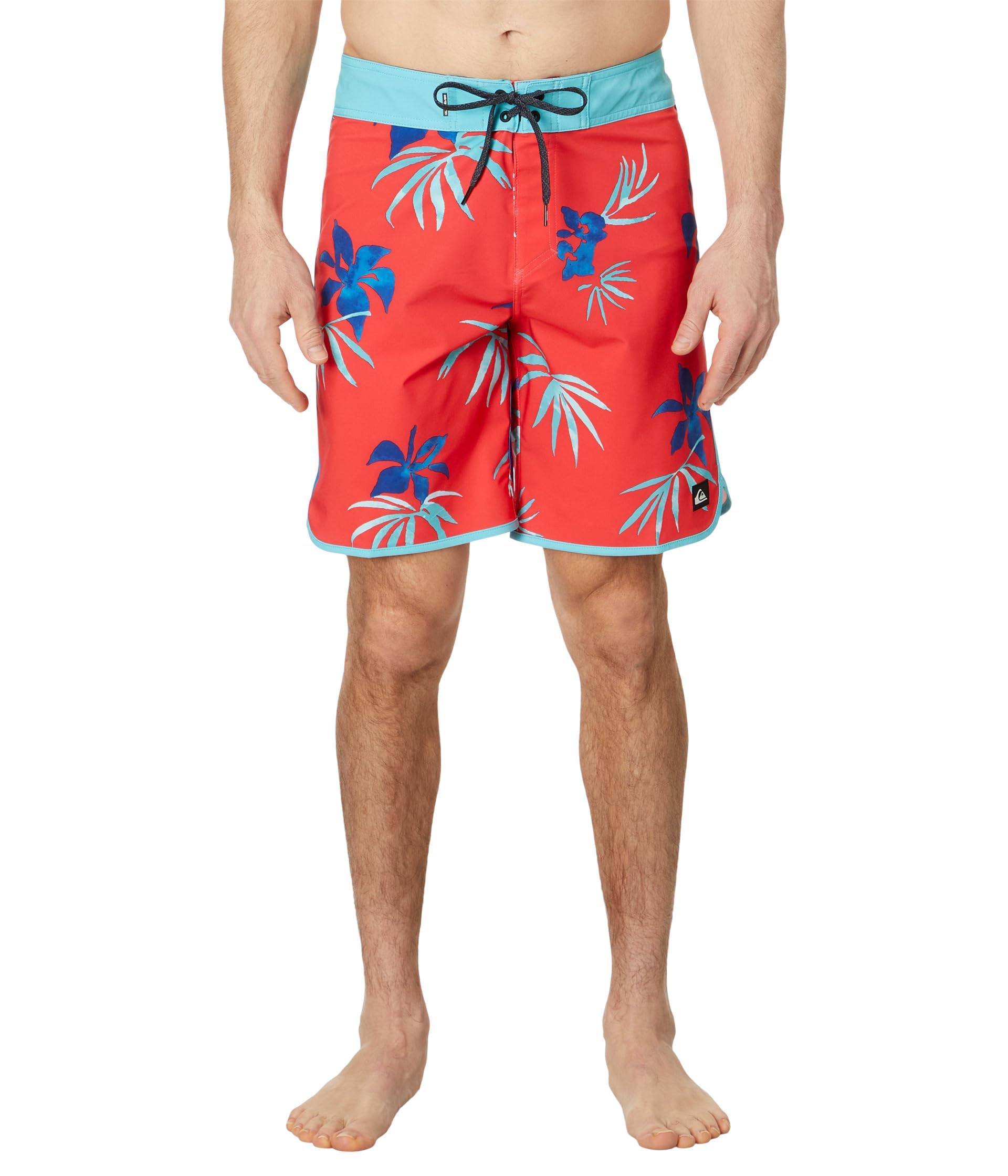 Quiksilver Men's Standard Surfsilk Scallop 19 Boardshort Swim Trunk, Beach Glass, 30