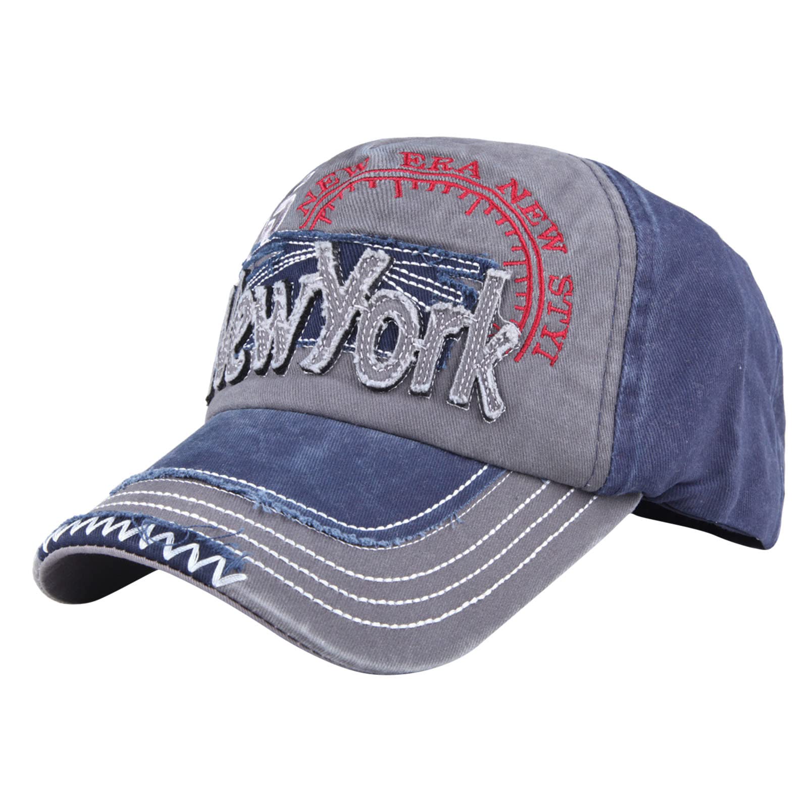 Women Men Adjustable Baseball Cap Distressed Denim Washed Dad Hat Summer Low Profile Stylish Fishing Hats for Men Women