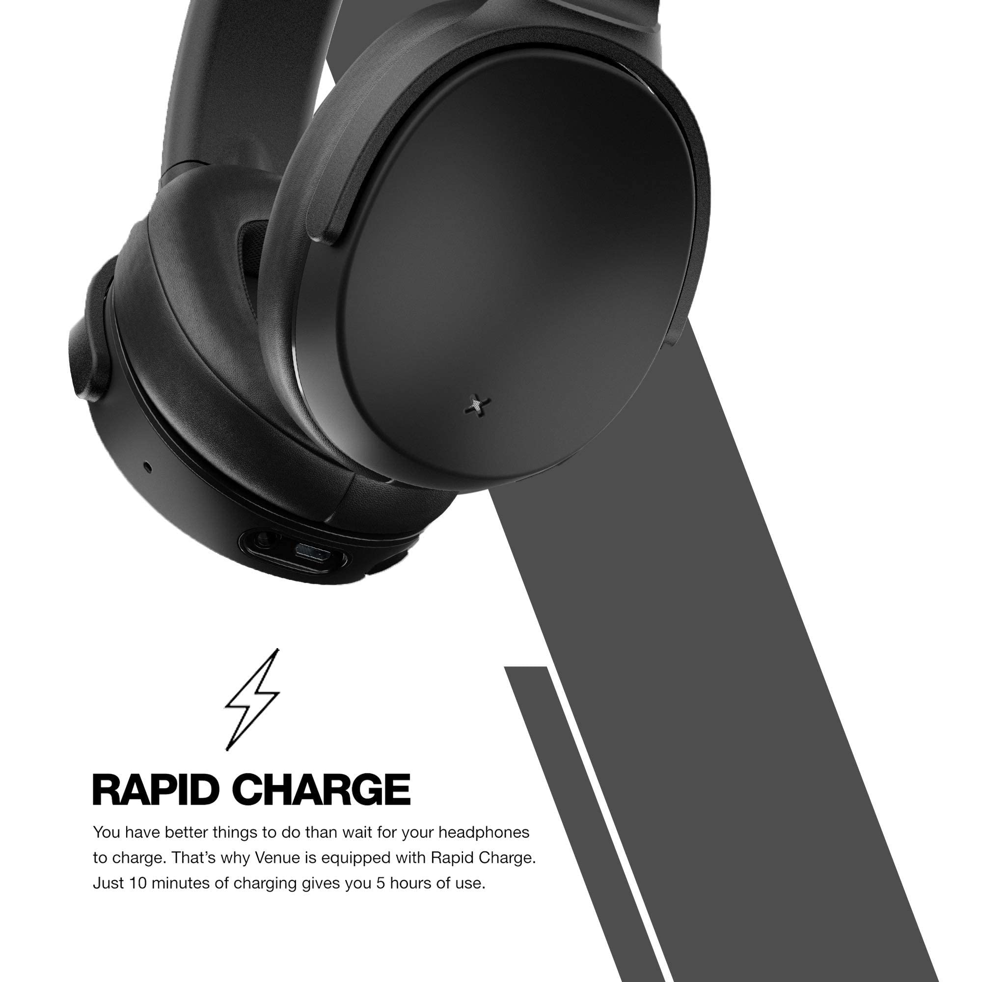 Skullcandy Venue Active Noise Cancelling Headphones - Black - S6HCWL003 (Renewed)