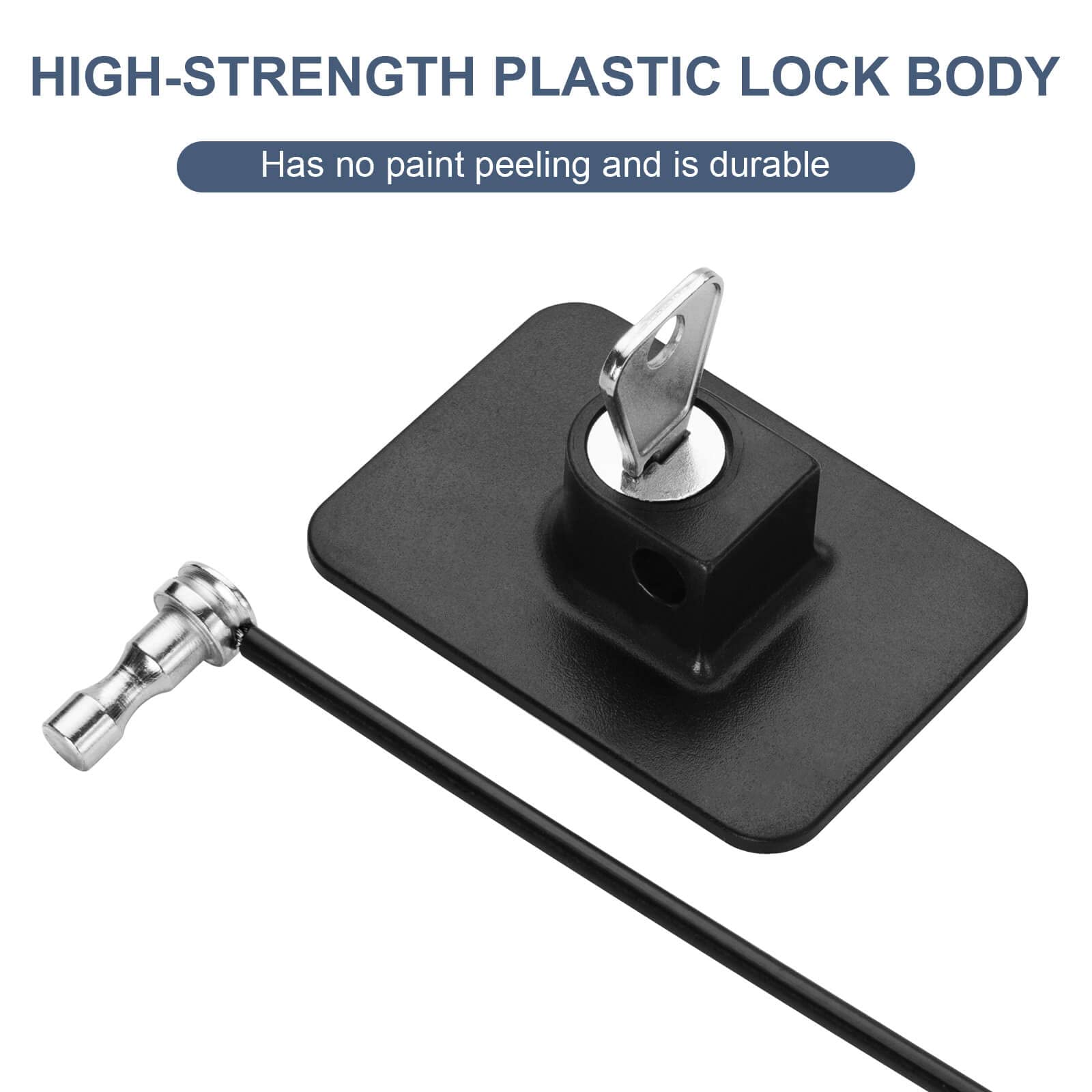 Secure Your Refrigerator and Cabinets with 2 Pcs Fridge Lock(4 Key) – Refrigerator Lock – Child and Adult Safety Locks with Keys for Pantry, Freezer, and More! (Black)