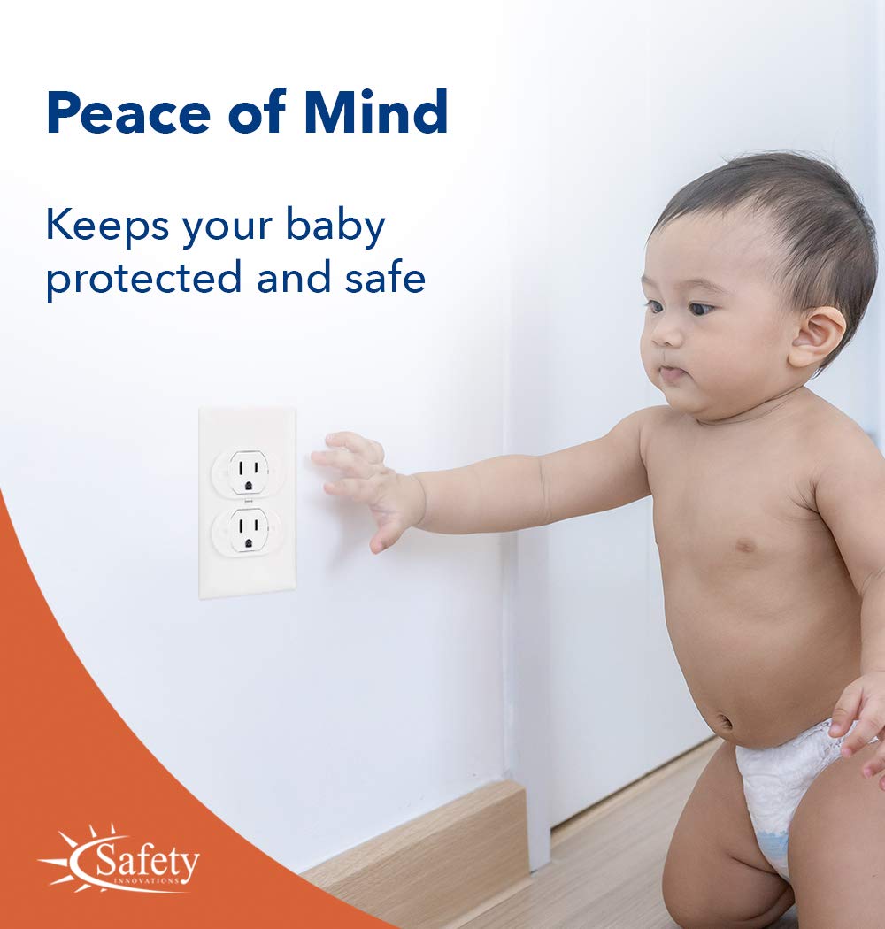 Safety Innovations, Ultimate Outlet Safety Cap, Baby Proofing Outlet Plugs, Child Safety Electrical Outlet Covers, Easy Installation, Protect Toddlers and Babies from Accidental Shock Hazard - 50 Pack