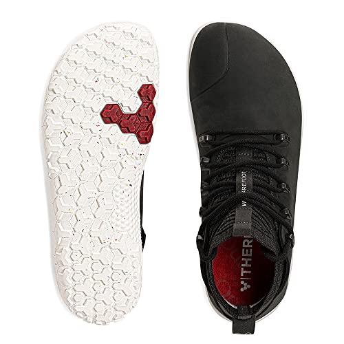 Vivobarefoot Magna FG, Mens Leather and Wool Hiking Trainers with Barefoot Sole Black