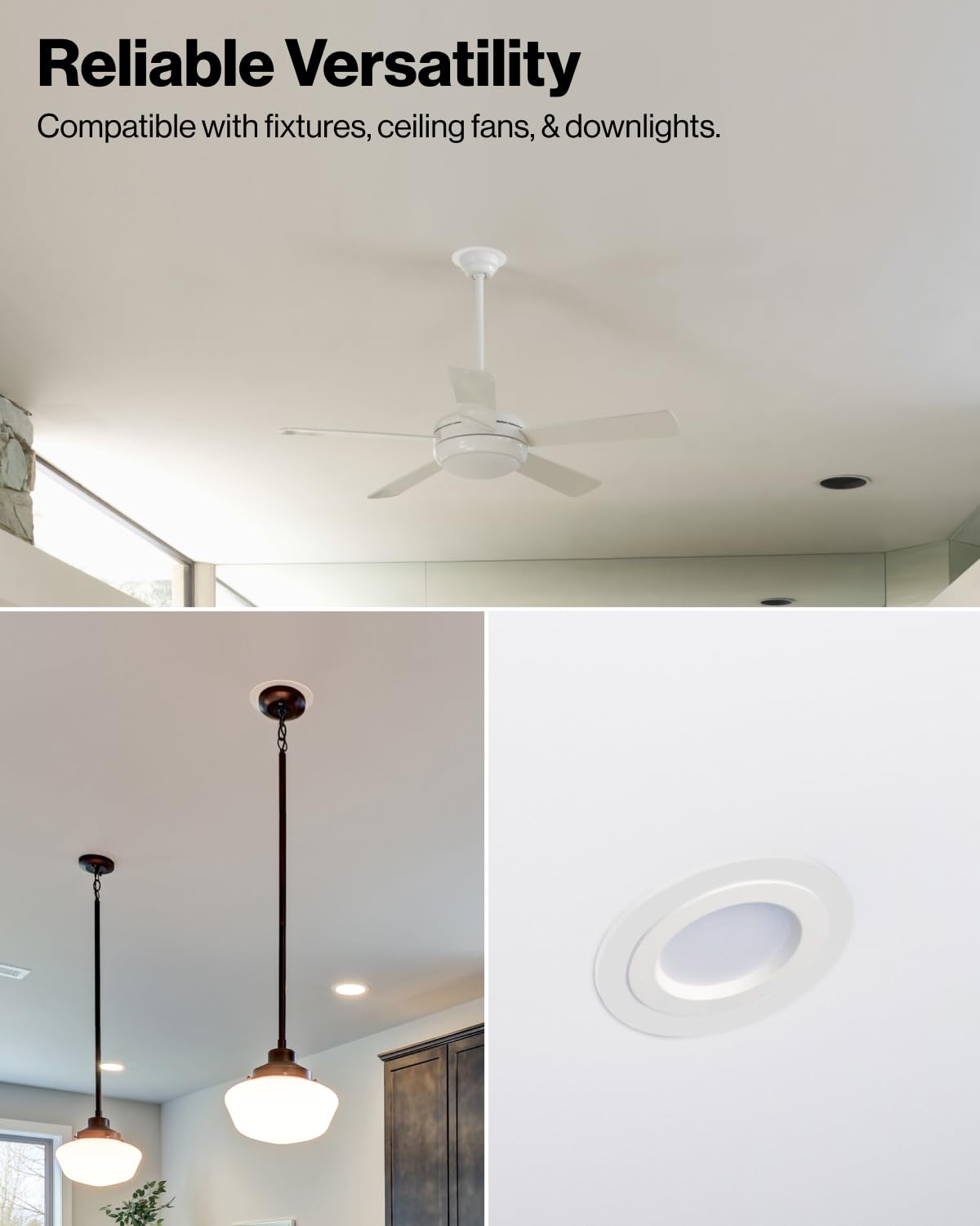 Sunco 12 Pack Goof Rings for Recessed Light Fixture Living Room Can Light Goof Trim Ring, Outer Diameter 8.6-inch, Inner Diameter 6.2-inch, Matte Finish, Flush Mount, 5-6 Inch, White
