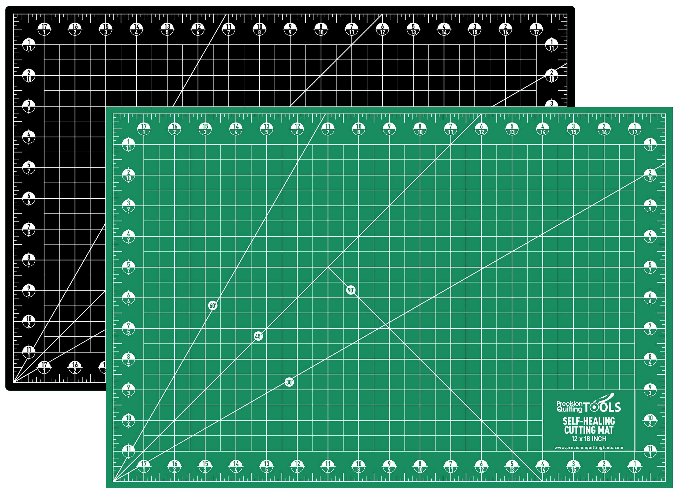 Precision Quilting Tools Self Healing Cutting Mat, 24” x 36”Double-Sided Rotary Cutter Mat for Sewing, Quilting, Fabric Cutting, Craft Mat, Fabric Scrapbooking Project, Sewing Essentials & Supplies