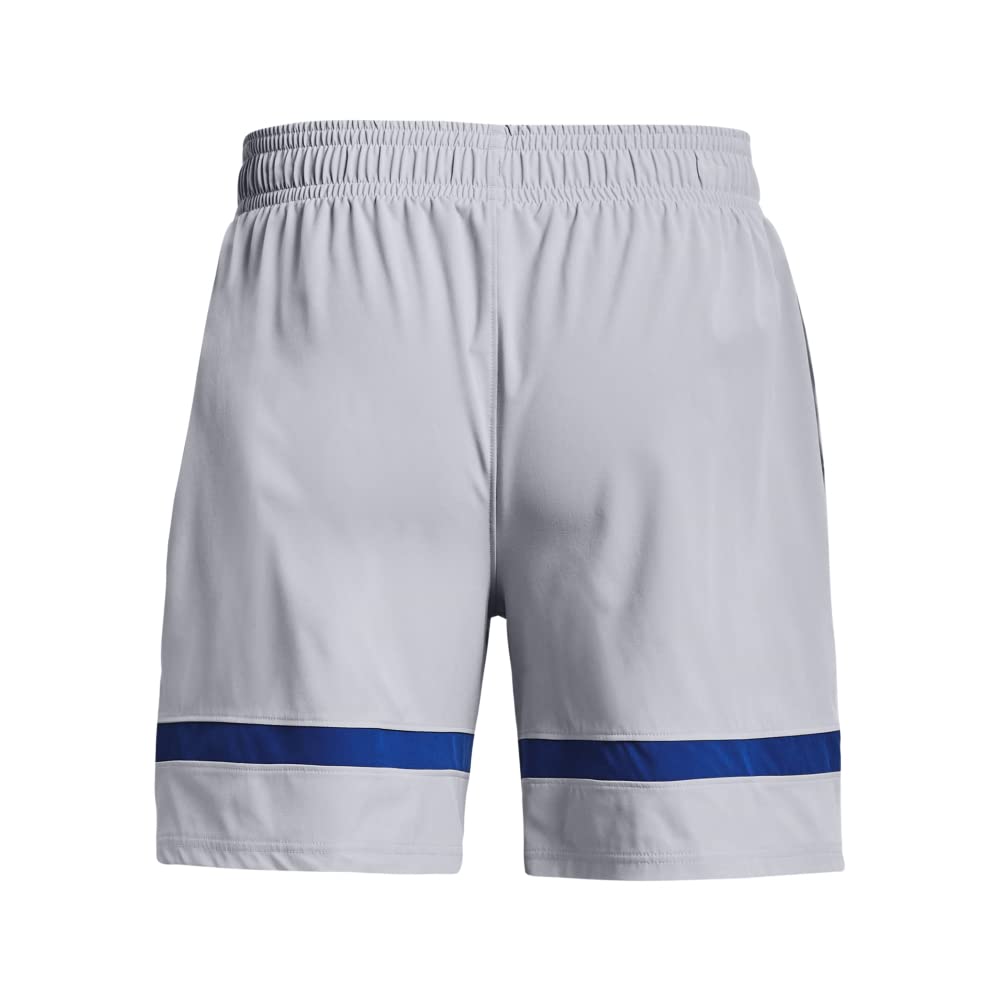 Under Armour Men's Baseline Woven 7" Basketball Short, (011) Mod Gray/White/White, Large