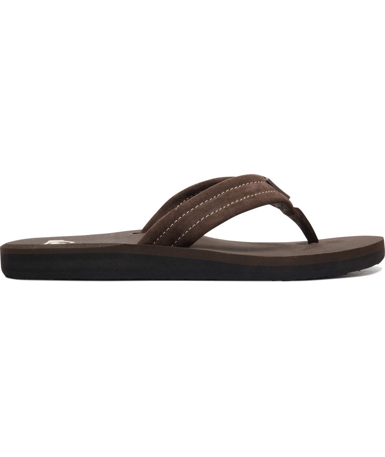 Quiksilver Men's Carver Suede 3 Point Flip Flop Athletic Sandal, Demitasse Solid, 10 M US