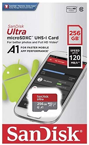 SanDisk 256GB Micro SDXC Ultra Memory Card Class 10 UHS-1 Works with Nintendo Switch Lite Gaming System (SDSQUAR-256G-GN6MN) Bundle with (1) Everything But Stromboli Micro SD Multi-Slot Card Reader