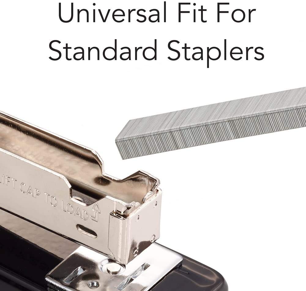 Standard Staples, Chisel Point Standard Staples, 210 Staples Per Strip, 20 Sheets Capacity, 1/4" Length, 5,000 Staples Per Box - 1 Box