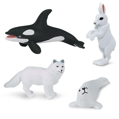 Safari Ltd Arctic TOOB With 10 Fun Figurines, Including A Harp Seal, Husky, Caribou, Arctic Rabbit, Killer Whale, Walrus, Arctic Fox, Beluga Whale, Igloo, And Polar Bear β For Ages 3 and Up