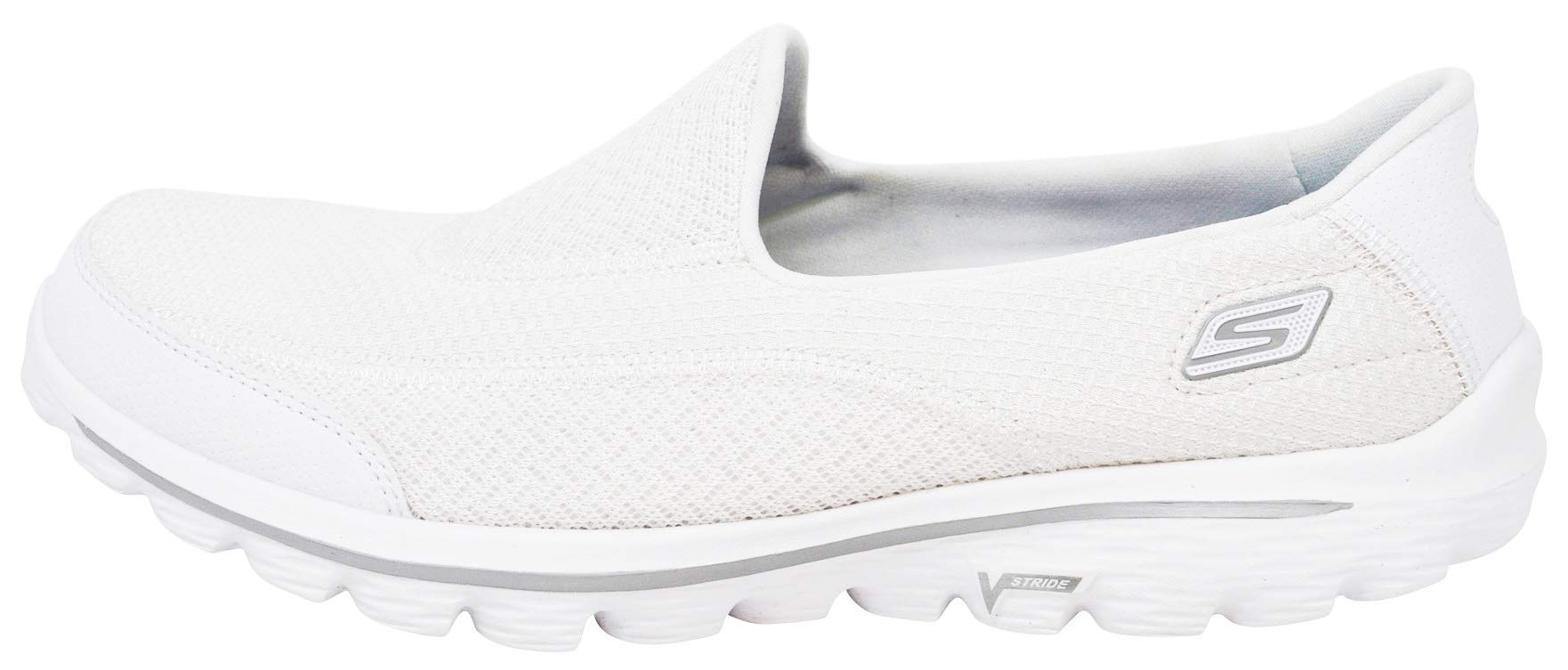 Skechers Performance Women's Go Walk 2 Slip-On Walking Shoe, White, 8.5 M US