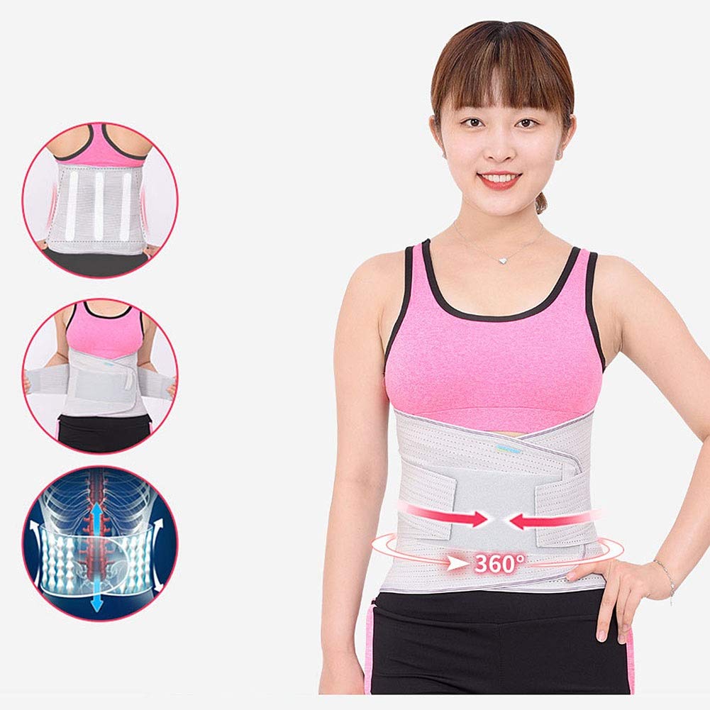 TANGIST Lumbar Brace for Men & Women Waist Trainer Lumbar Support Corrective Posture Relief Lower Back Pain Herniated Disc and Scoliosis (Size : S)