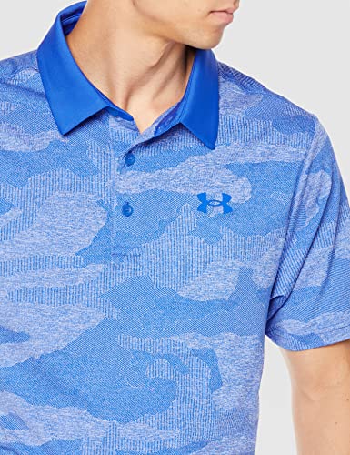 Under Armour Men's Playoff 2.0 Short Sleeve Jacquard Polo, (486) Versa Blue/Oxford Blue/Versa Blue, X-Large