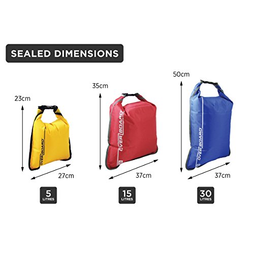 OverBoard Waterproof Dry Flat Bag, Black, 30-Liter