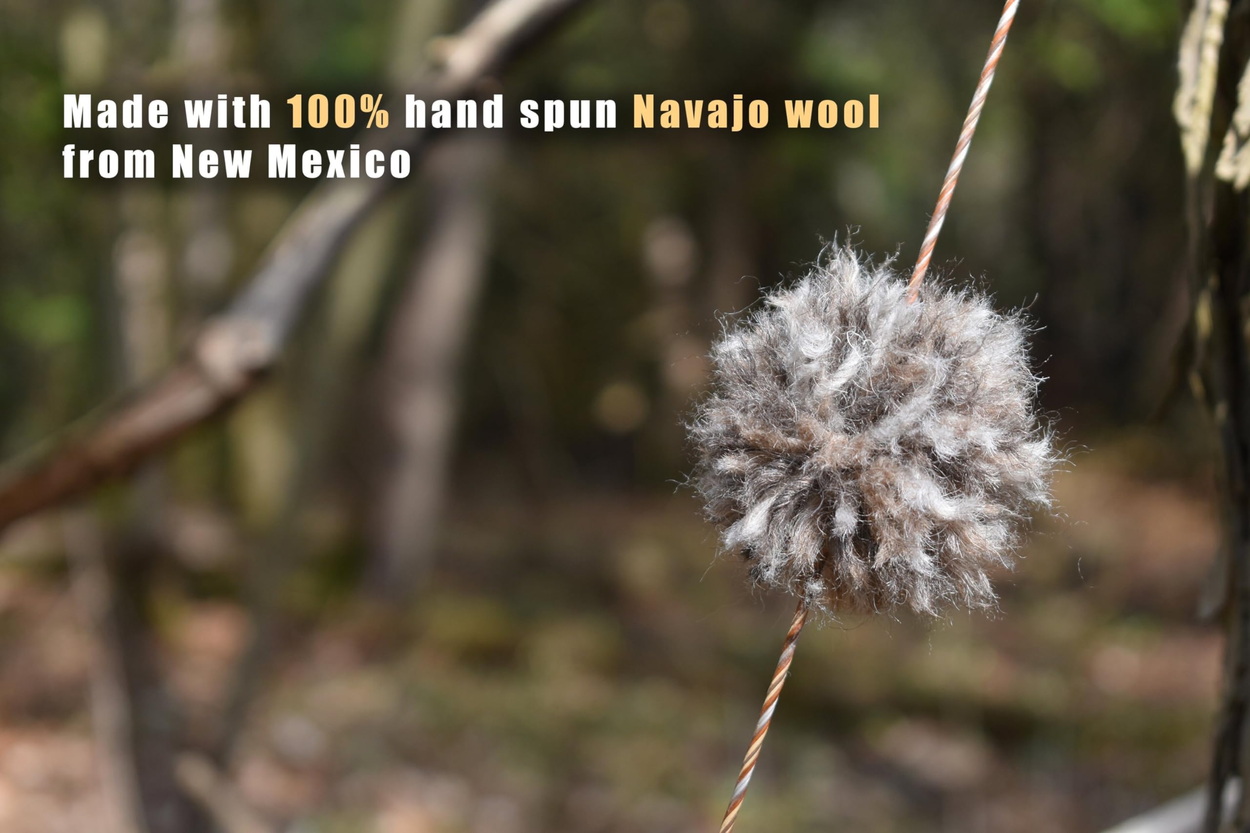 Standing Wolf Ultimate Navajo Wool Bow String Silencer Combo Pack (4 Pieces) | Traditional Archery Recurve Bowstring Silencer | Stick On Limb Noise Dampeners