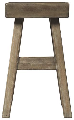 Signature Design by Ashley Glosco Farmhouse 25.5" Counter Height Saddle Barstool, 2 Count, Brown