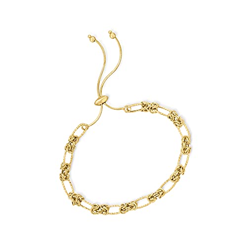 Ross-Simons 14kt Yellow Gold Byzantine Station Bolo Bracelet
