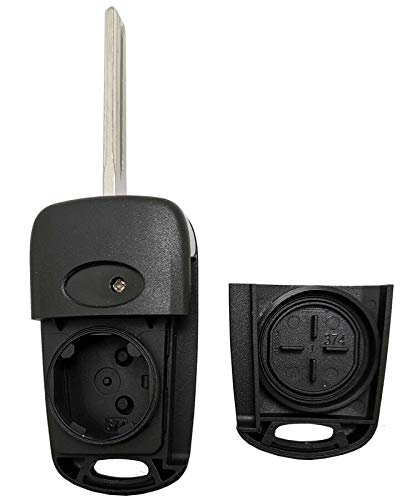Replacement Key Fob Case Fits Kia Soul Rio Sportage 3 Buttons Key Fob Shell Flip Keyless Entry Remote Fob Cover Casing with Uncut Blade (1)
