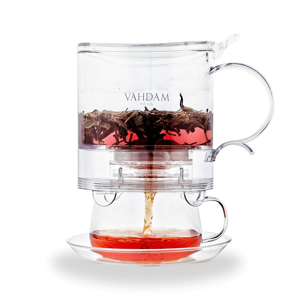 VAHDAM, Perfect Serve Tea Spoon & Imperial Tea Maker, 16 oz, Bottom Dispensing Tea Pot