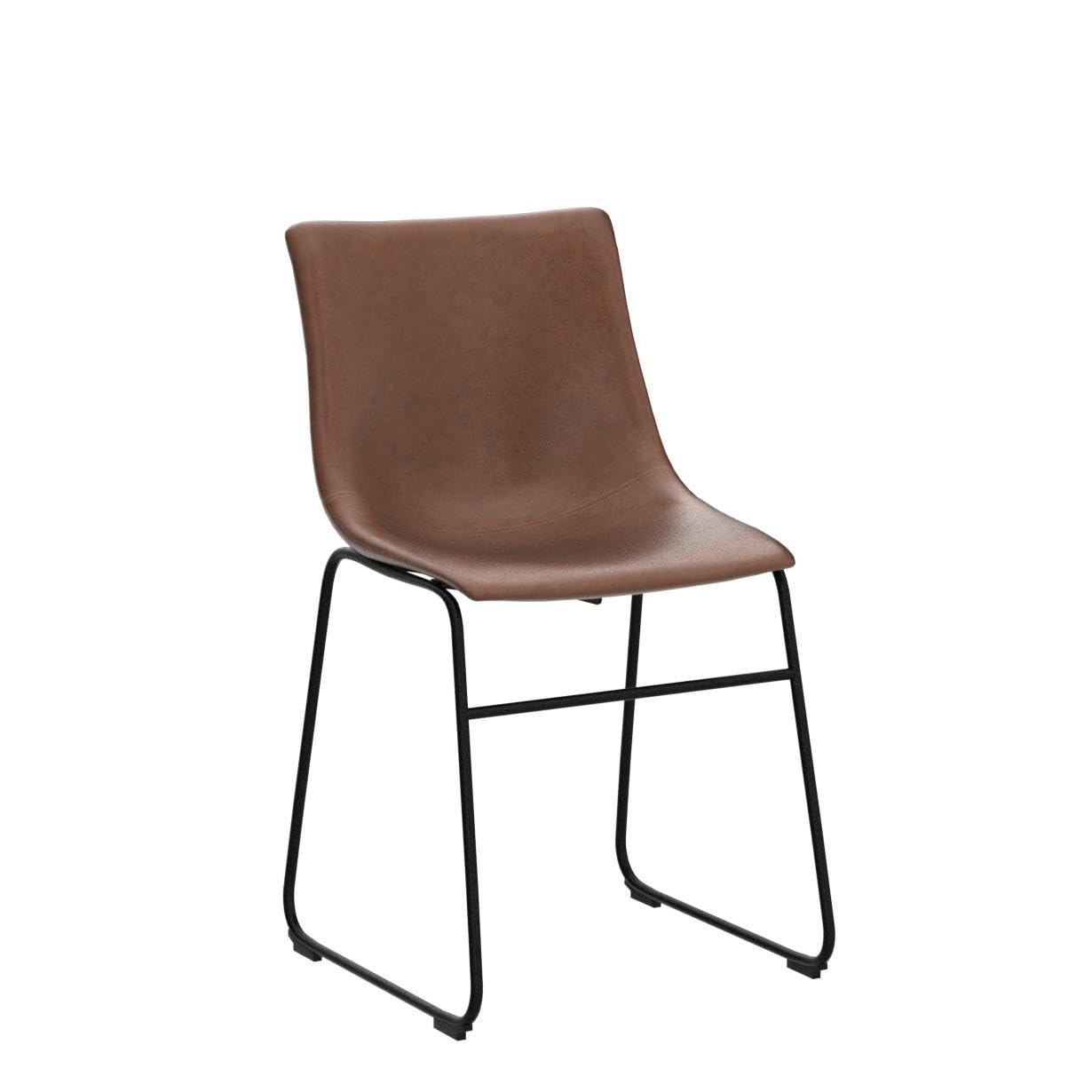 NicBex Retro Side Chair Dining Chair with Metal Legs for Kitchen, Living, Dining Room, Set of 2, (Walnut Color) (A-GE17013-USSU014)