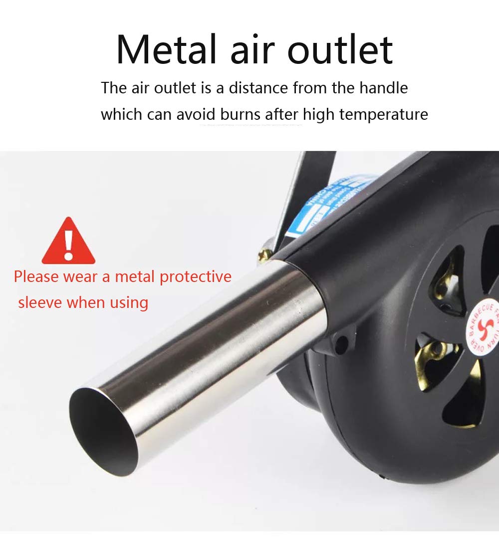 Sunglow Outdoor Cooking BBQ Fan Air Blower,Hand Crank Blowers, Barbecue Fire Bellows for Picnic Camping Stove Accessories