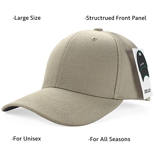 Women's Baseball Caps Trendy Unisex Hat Men's Sun Hat Fashionable Tweed Fabric Summer Winter Adjustable Size Trucker Hats (Khaki 01)