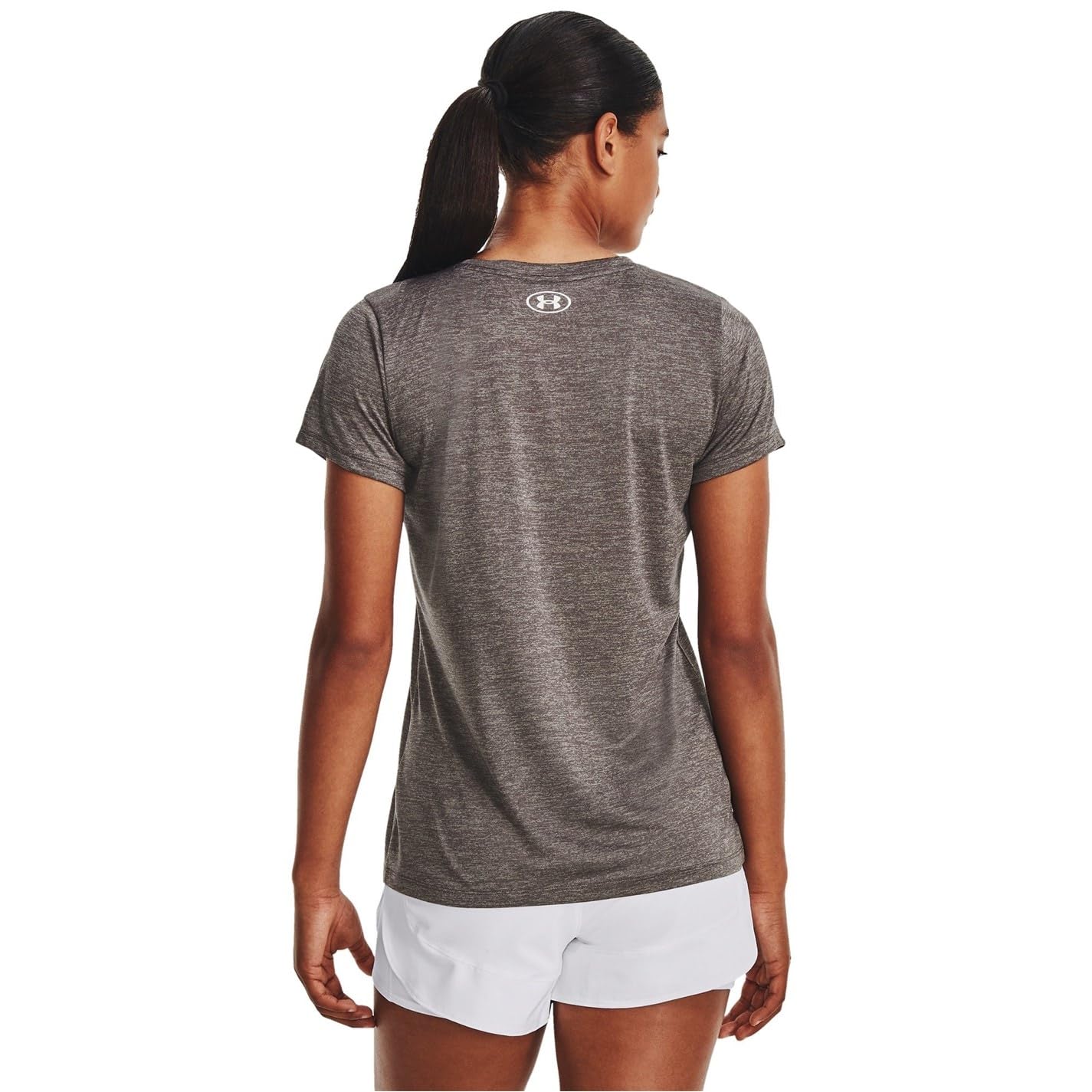 Under Armour Womens Tech Twist T-Shirt, (433) Glacier Blue/White/Metallic Silver, Large