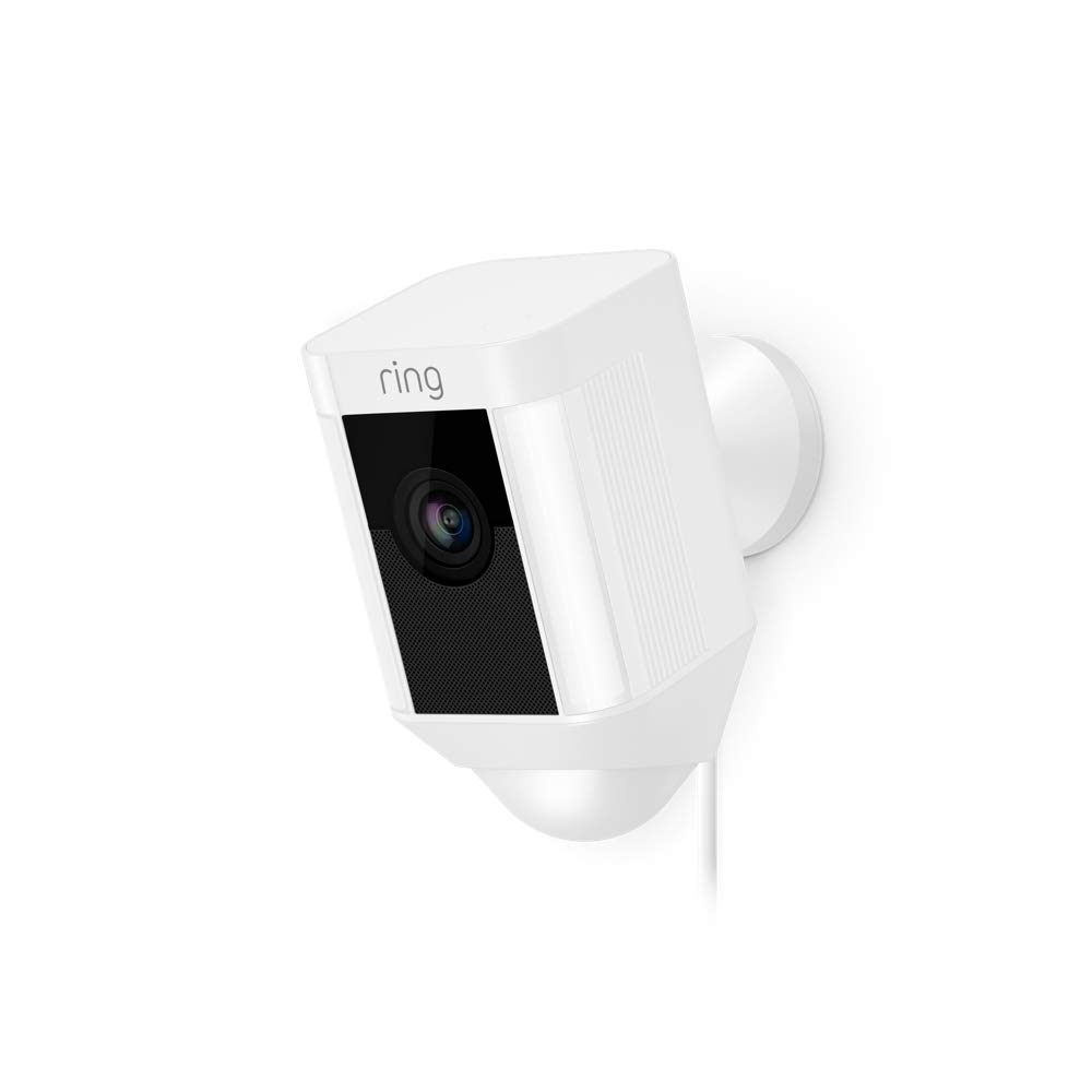 Ring Spotlight Cam Wired X White - lifetime video recording, 3-year device warranty, dedicated tech support - Distributor Bundle