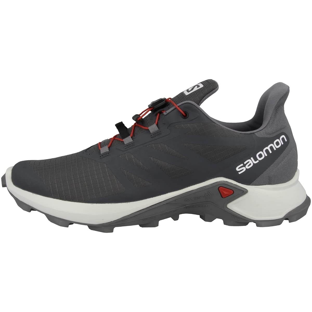 Salomon Supercross 3 Trail Running Shoes for Men, Ebony/Lunar Rock/Quiet Shade, 11