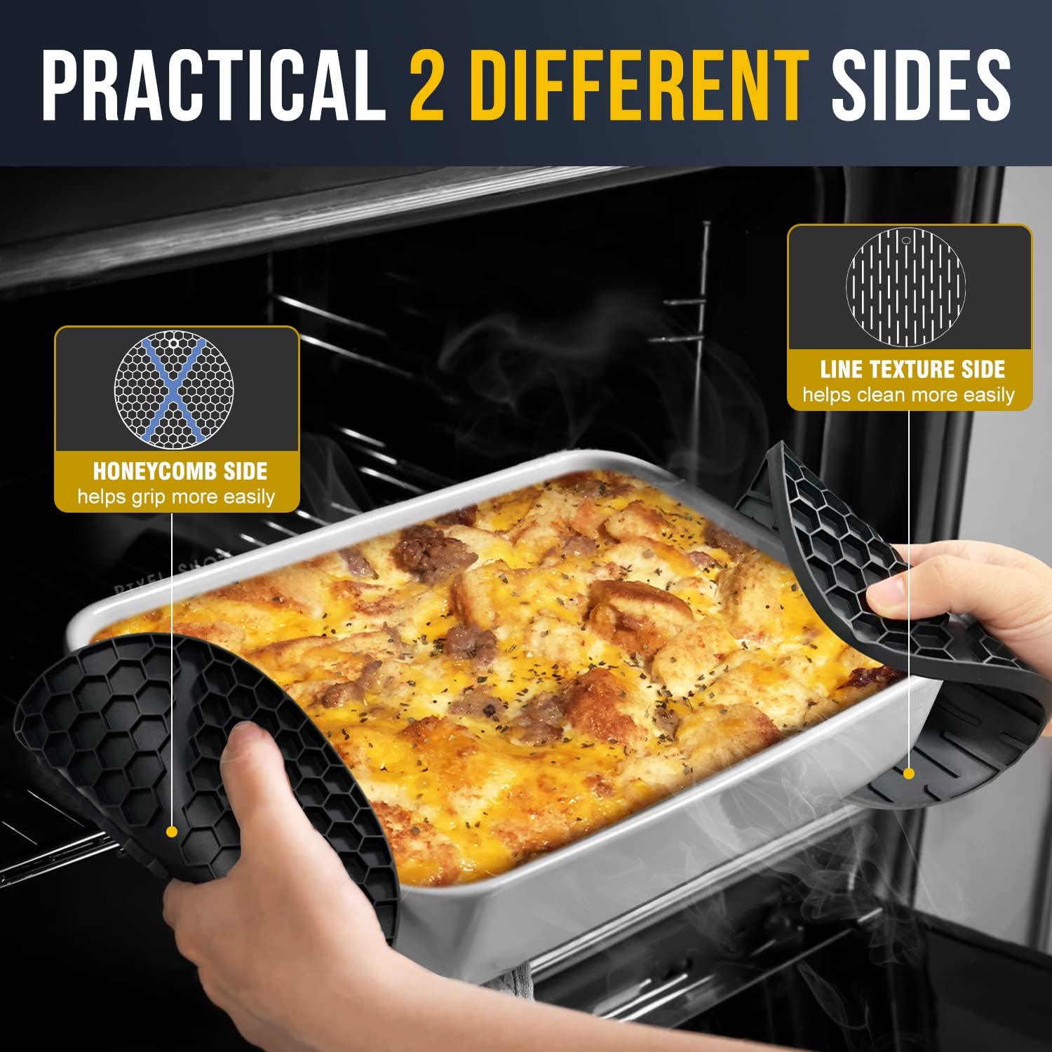 Ydeapi Trivets for Hot Dishes, Multi-Purpose Silicone Trivet, Heat Resistant Pot Holder, Hot Pads for Kitchen, Quartz Countertops, Hot Pots and Pans, 4 Pack