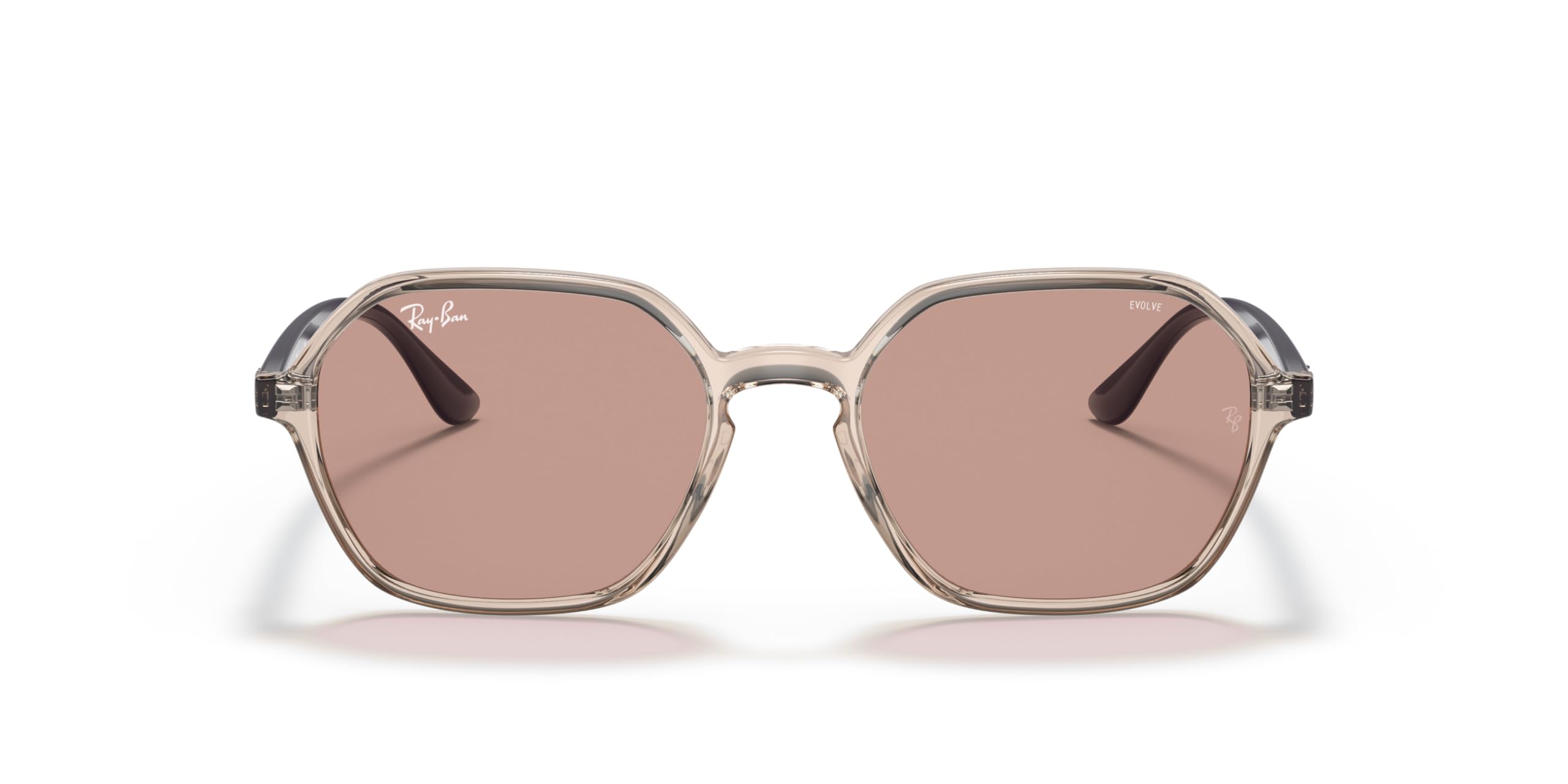 Ray-Ban Rb4361 Polarized Round Sunglasses, Light Brown/Evolve Photochromic Brown, 52 mm