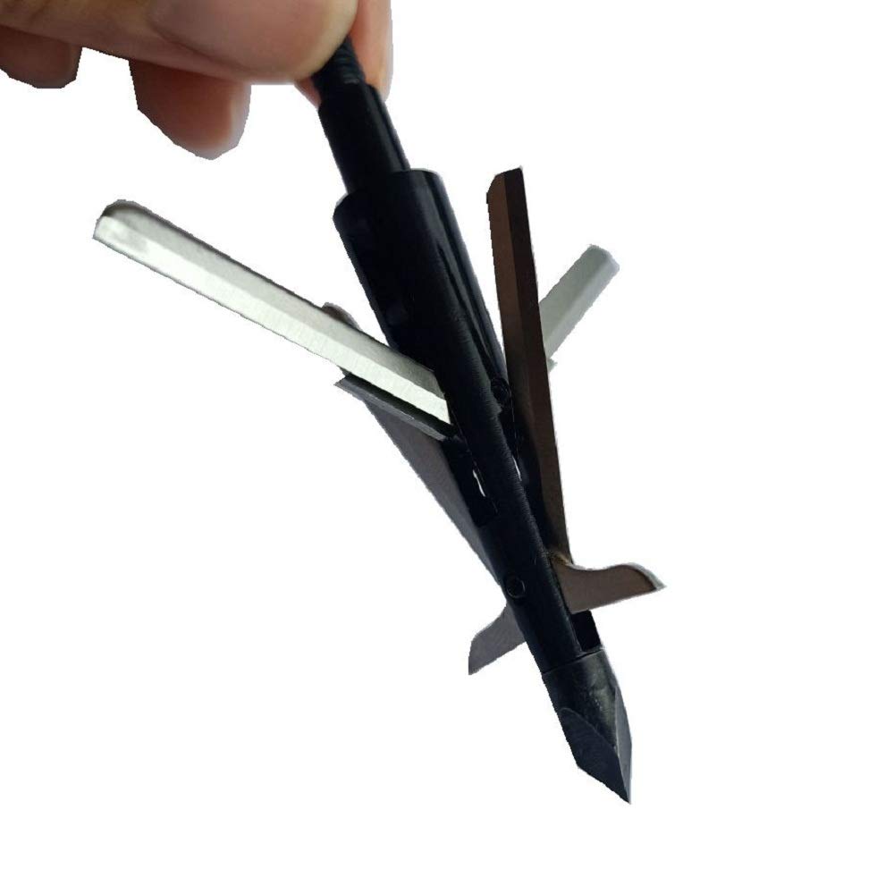 Savage Village 4 Blade Broadhead Crossbow Broadhead, 100 Grain 5 Pack