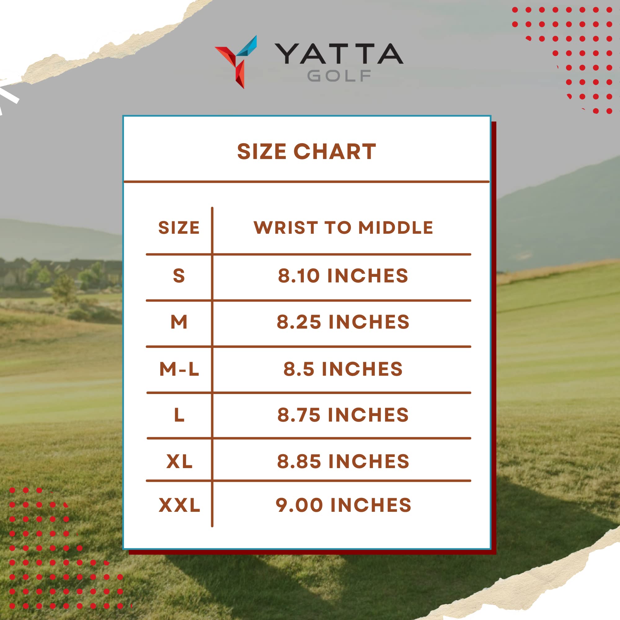 YATTA GOLF Men's Premium Left Hand Golf Glove – Comfortable, Durable, Precisely Cut, & True-to-Form Fit Cabretta Leather Golfing Glove – Lucky Green Glove with Clover-Leaf Pattern (Medium)