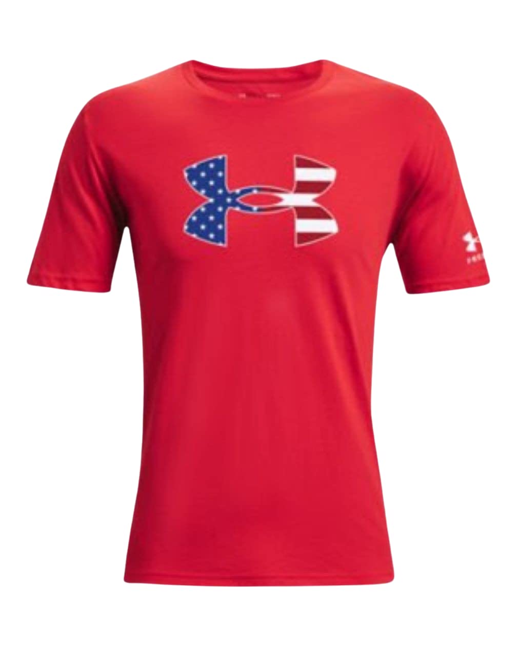 Under Armour Men's New Freedom Big Flag Logo T-Shirt (as1, Alpha, x_l, Regular, Regular, Red (600)/White, X-Large)