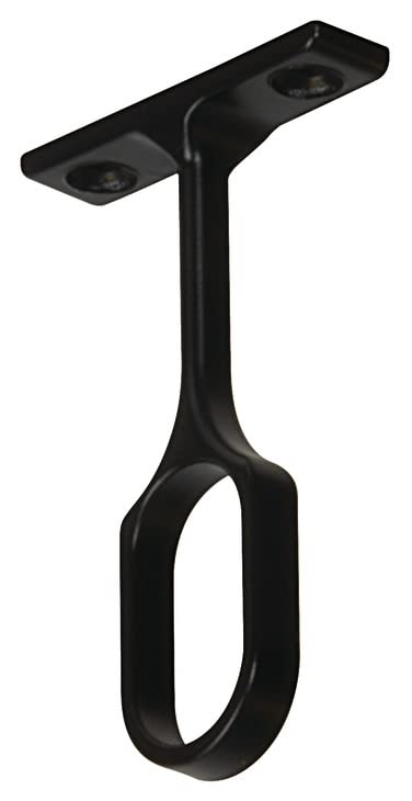 Phillco Closet Rod Kit - Oval Rod, 92 inch (2337mm) long with 6 end caps and center support. (Matte Black)