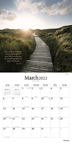 Pathways 2022 12 x 12 Inch Monthly Square Wall Calendar by Brush Dance, Photography Journey Scenic Nature