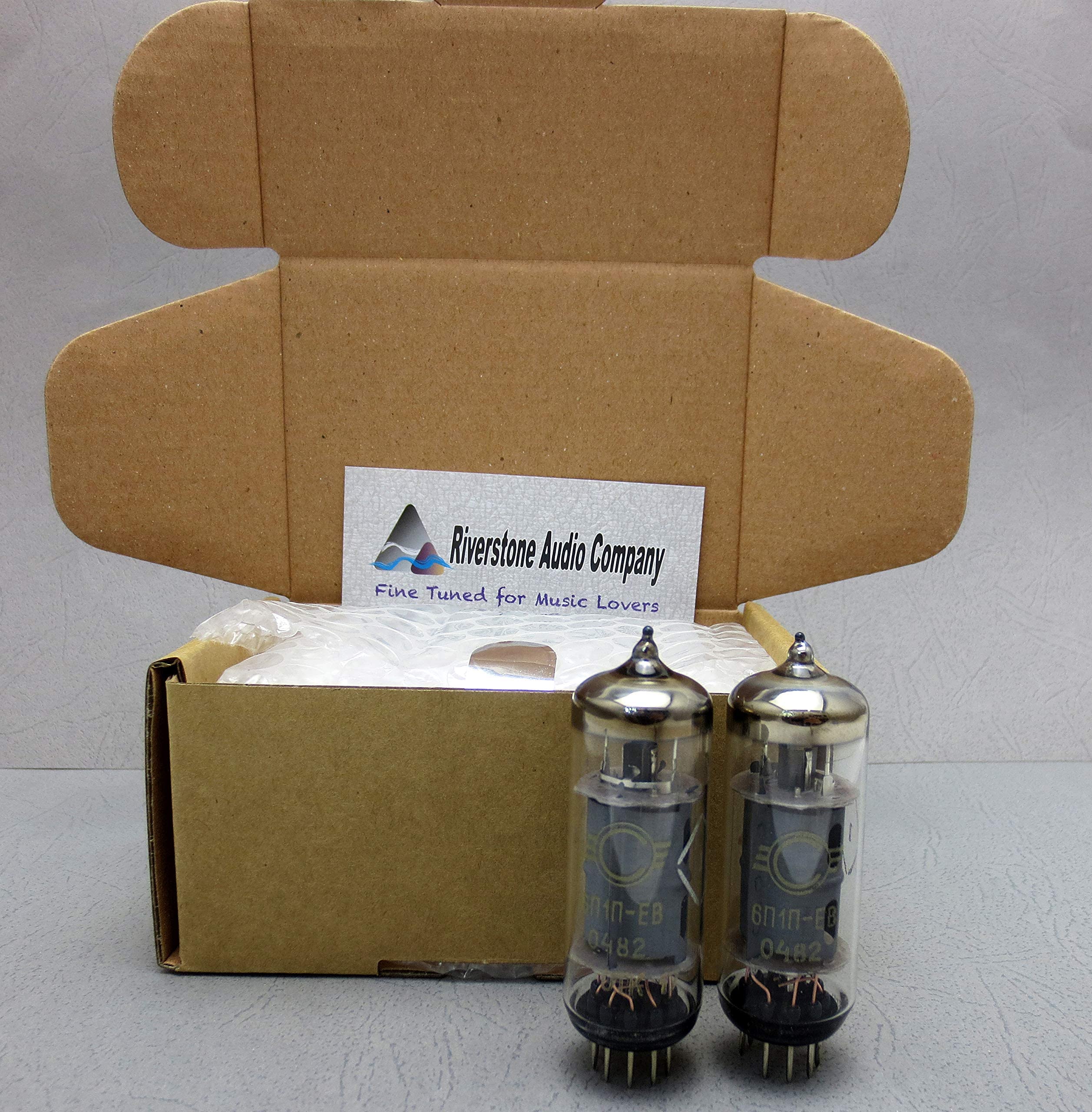 Riverstone Audio - 6P1P-EB Tested AND Matched Pair (2 tubes) - Vintage Vacuum Tubes - Amplitrex Tested - Replacement for 9-PIN 6P1 / 6P1P Tubes - Platinum Grade Pair - (2 tubes) 6P1P-EB