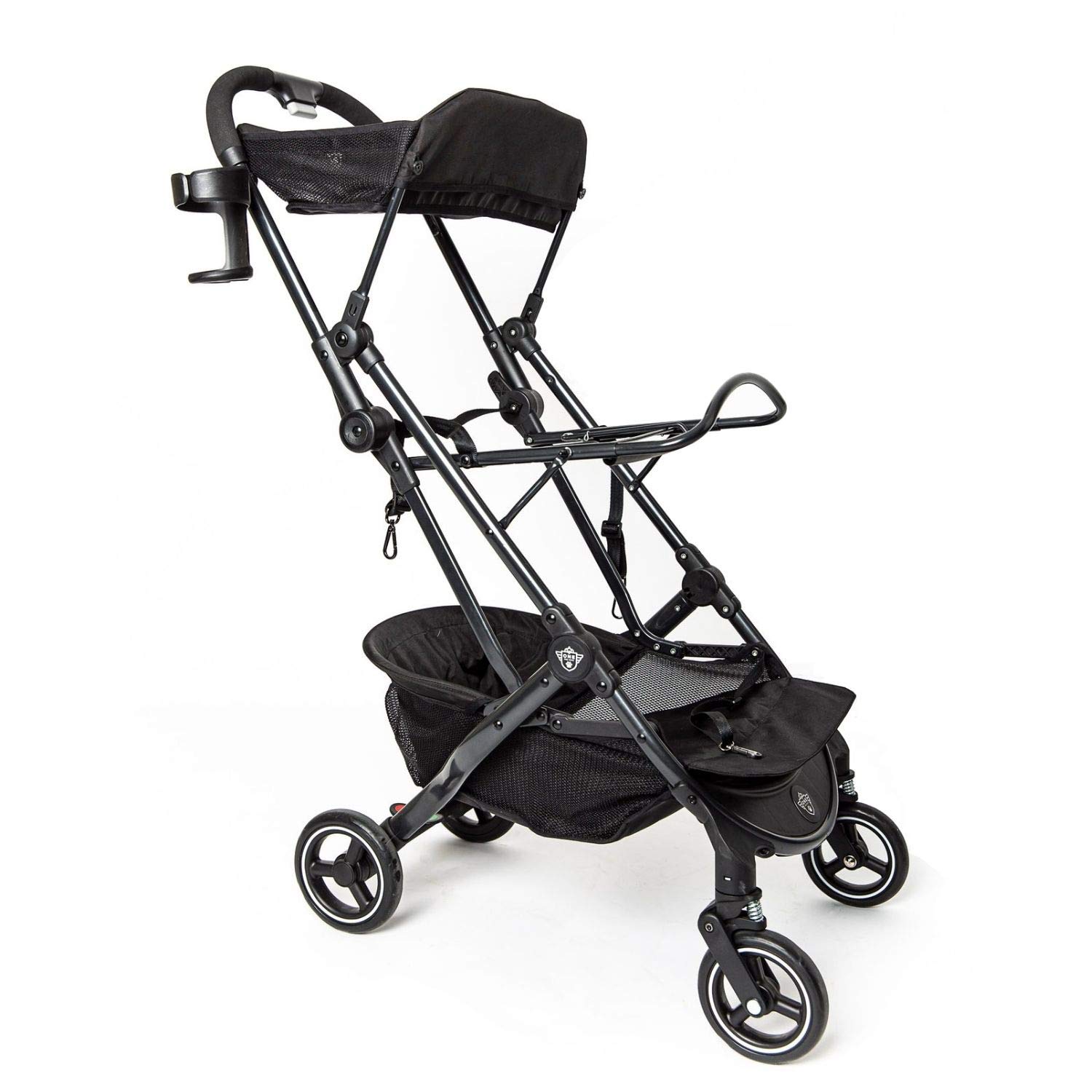 One for Pets Pet Stroller for Small and Medium Size Dogs and Cats, 3-in-1 Luxury Pet Carrier, Booster Seat, and Stroller, No Assembly Required, Included, Black (Chickadee-Stroller)