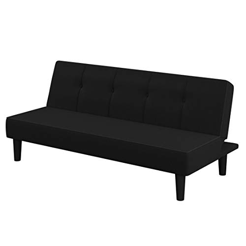 Serta Futon Sofa Bed, Twin or Smaller, Black